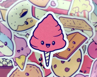 Cotton Candy Sticker // Food, Waterproof, Cute, Stationery, Kawaii ...