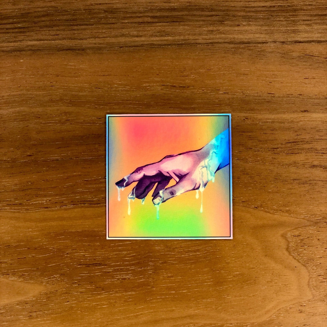 Hand of God Holographic Vinyl Sticker - Etsy