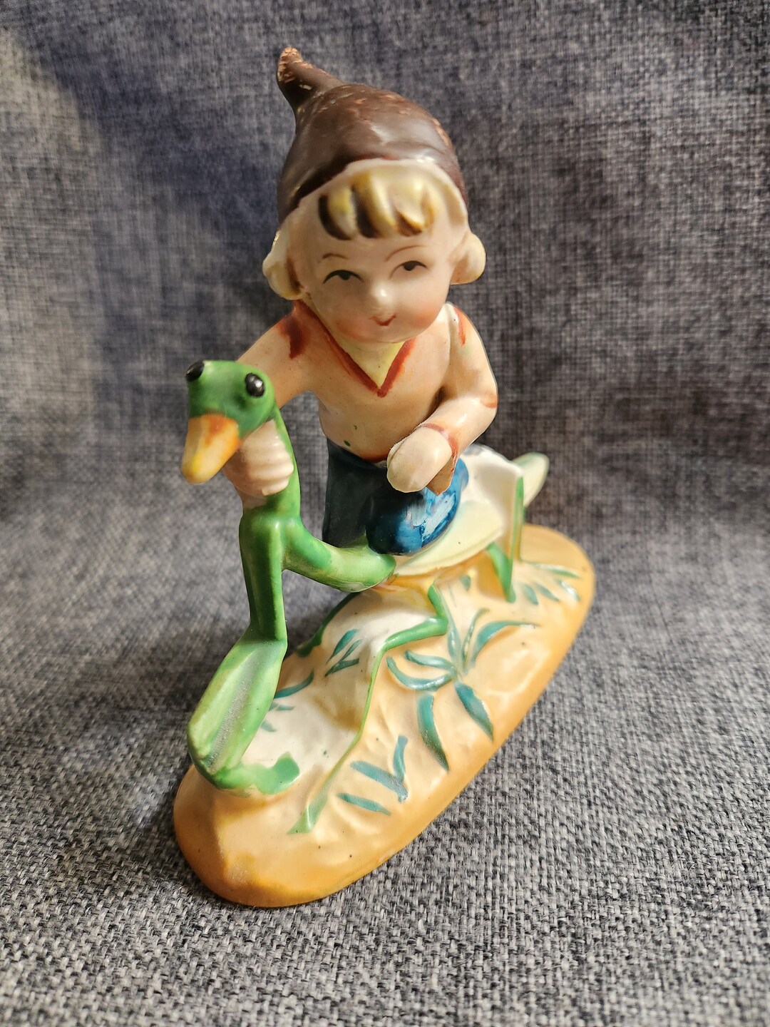Vintage Figurine Elf Pixie Riding A Praying Mantis Occupied Japan - Etsy