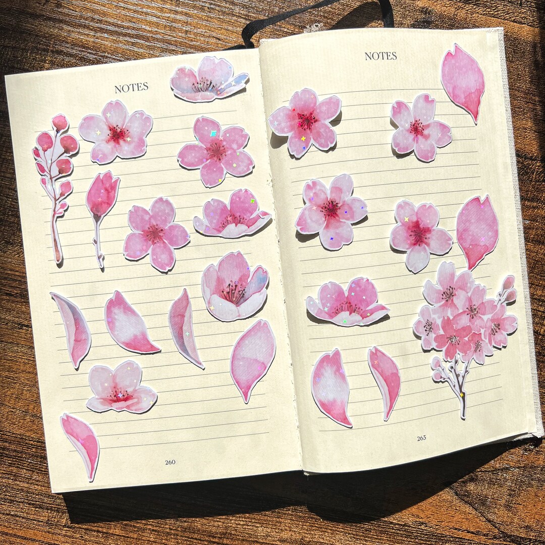 24 Sakura Flower Stickers Personalized Gift for Kawaii Lover - Etsy