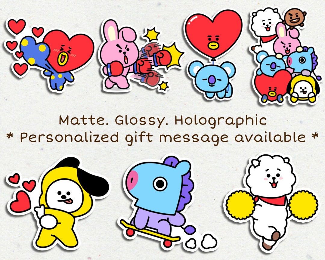 BT21 Stickers Gift for BT21 BTS Lover Cute Cooky Tata - Etsy