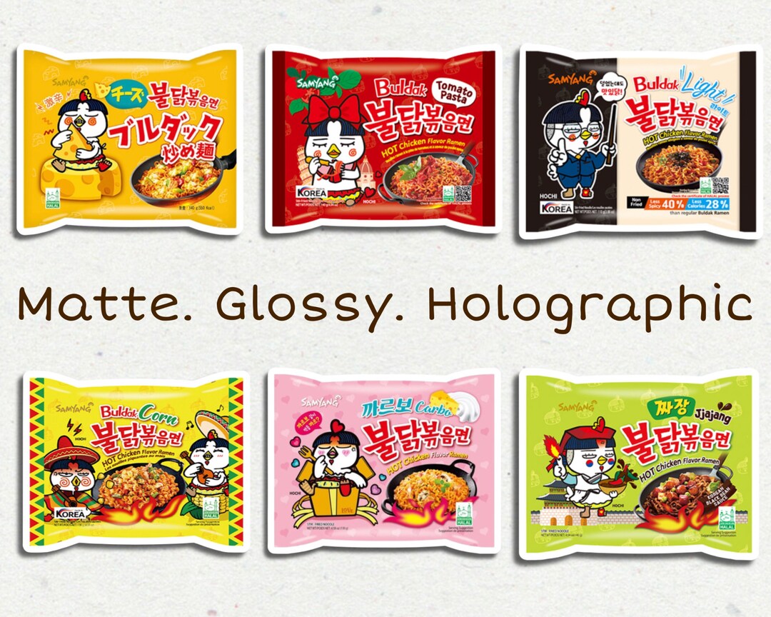 Samyang Ramen Noodle Stickers Asian Food Cheese. Tomato - Etsy