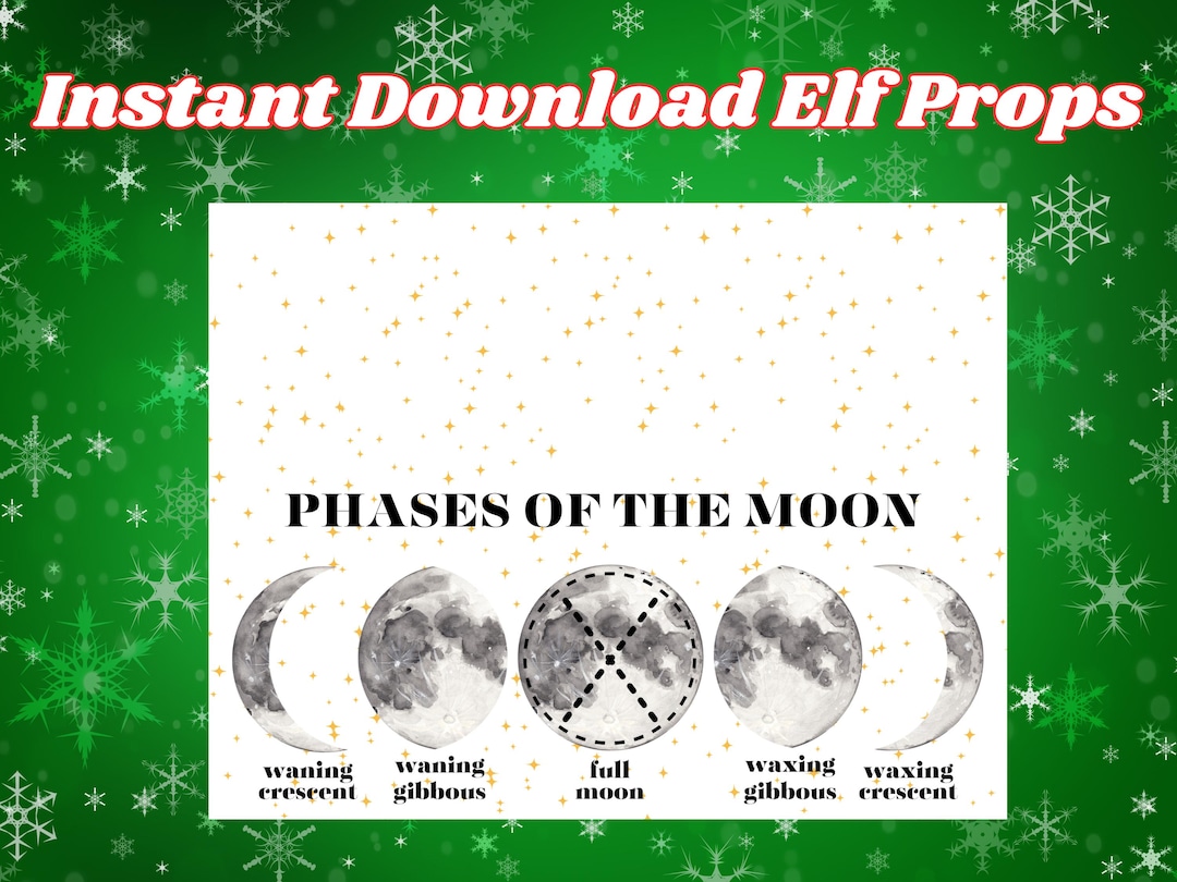 Funny Instant Download Elf Props L Phases of the Moon Elf Props L ...