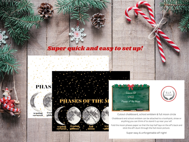 Printable Funny Elf Full Moon Prop L Instant Download Elf Prop L ...