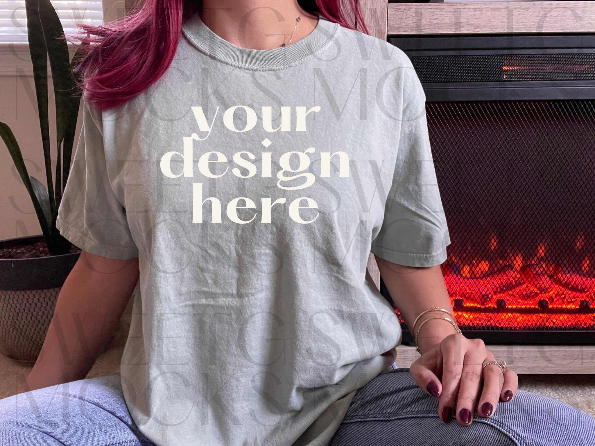 Comfort Colors C1717 Bay Mockup Bay Shirt Mockup Comfort Colors Bay ...