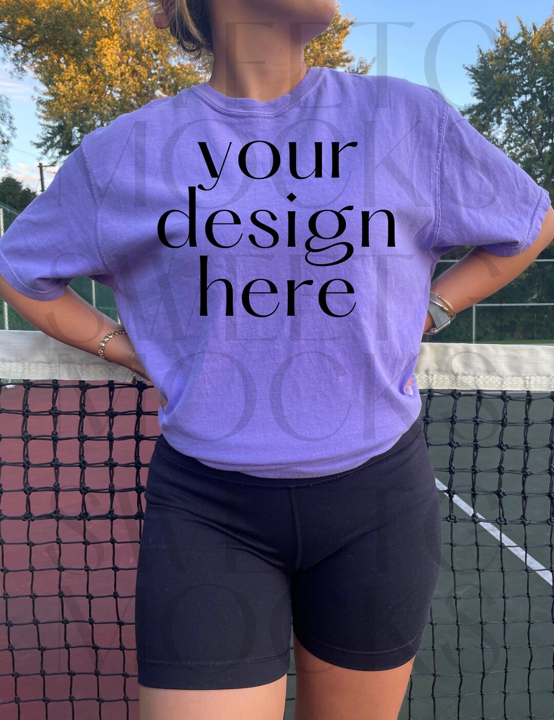 Comfort Colors C1717 Violet Mockup Oversized Tshirt Fall Mockup Trendy ...