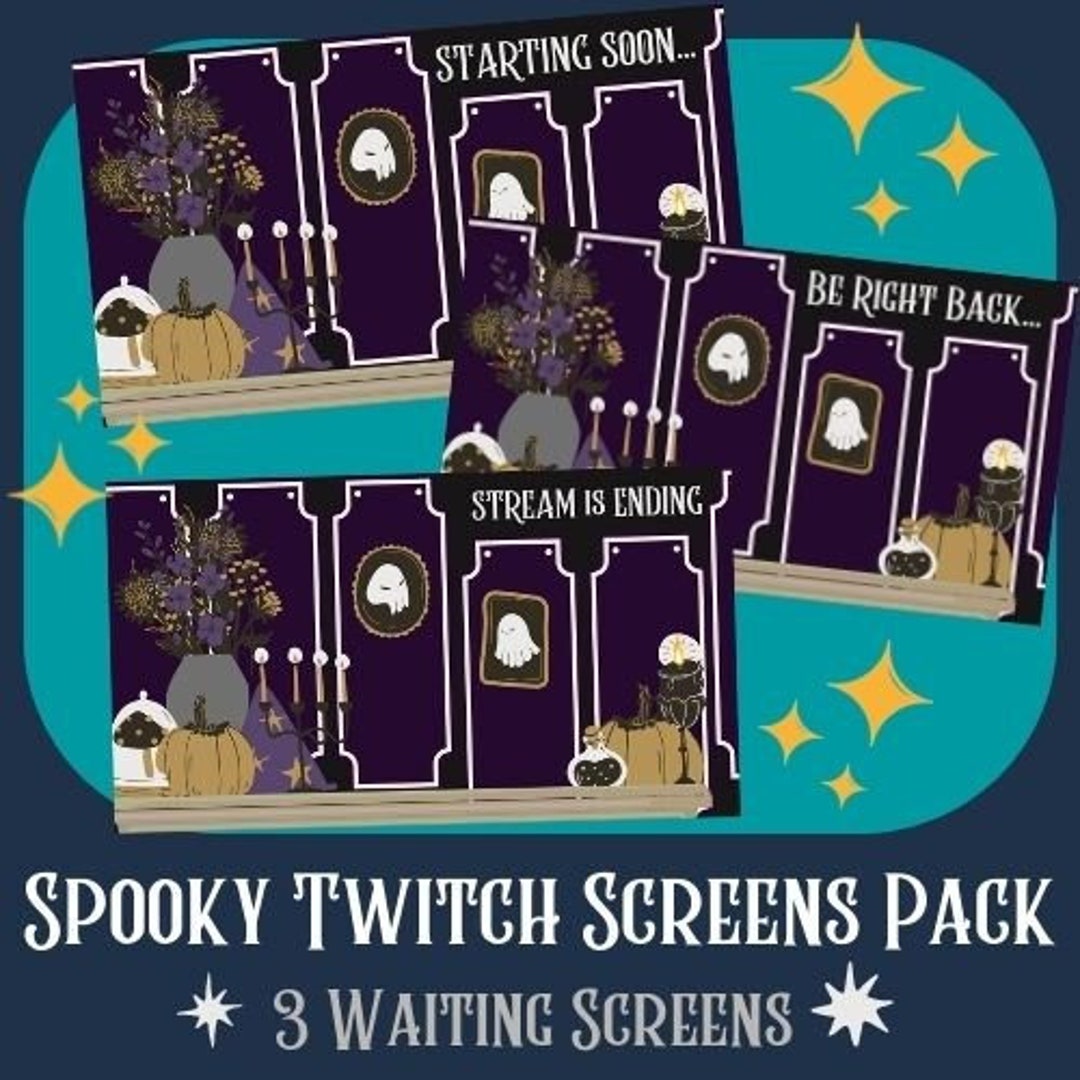 3-pack Fun & Spooky Twitch Waiting Screens - Etsy