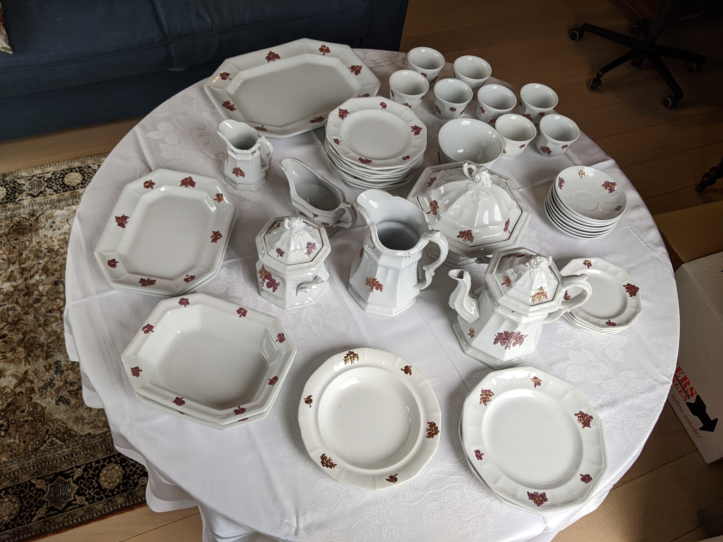 Edward Walley Ironstone Chelsea Grape Luster China Tableware - Etsy