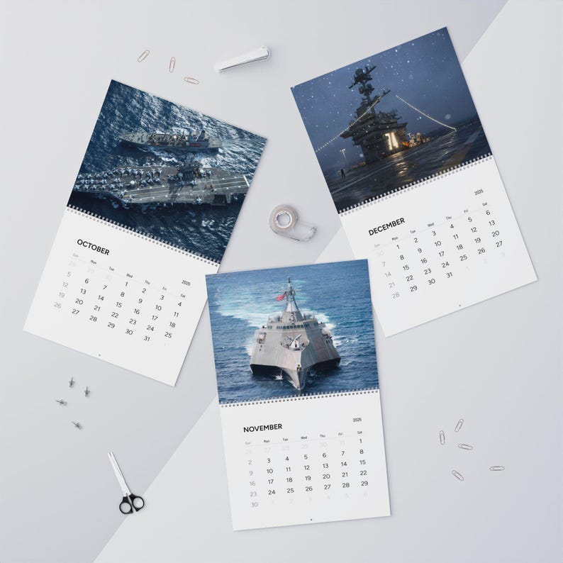 US Navy Wall Calendar (2025) - Etsy