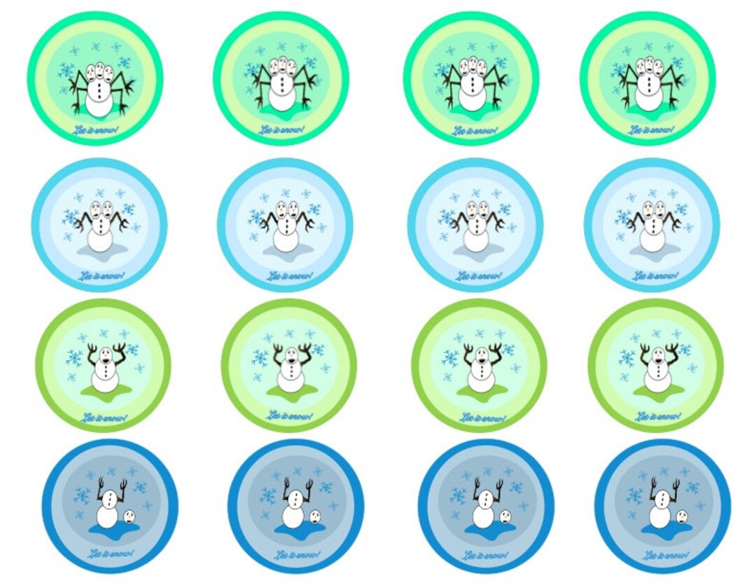 Snow Goon Christmas Tags Printable - Etsy