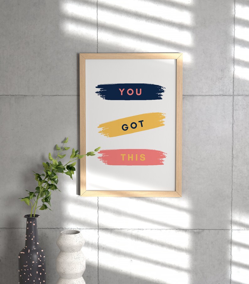 Abstract Wall Art Motivational Quote Bedroom Decor - Etsy