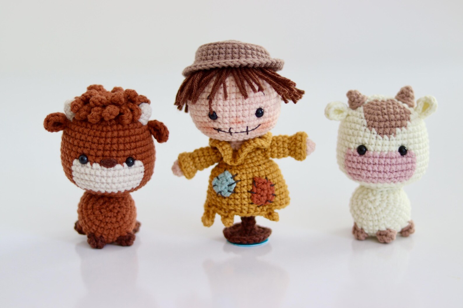 Eng Crochet Pattern Farm Friends and Scarecrow - Etsy
