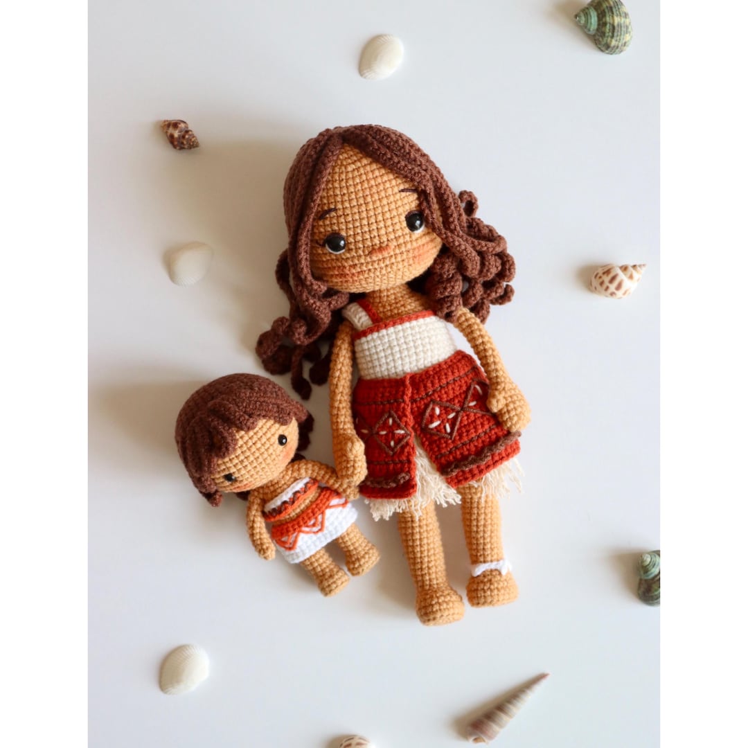 Eng-tr Moana and Daughter Crochet Pattern - Etsy