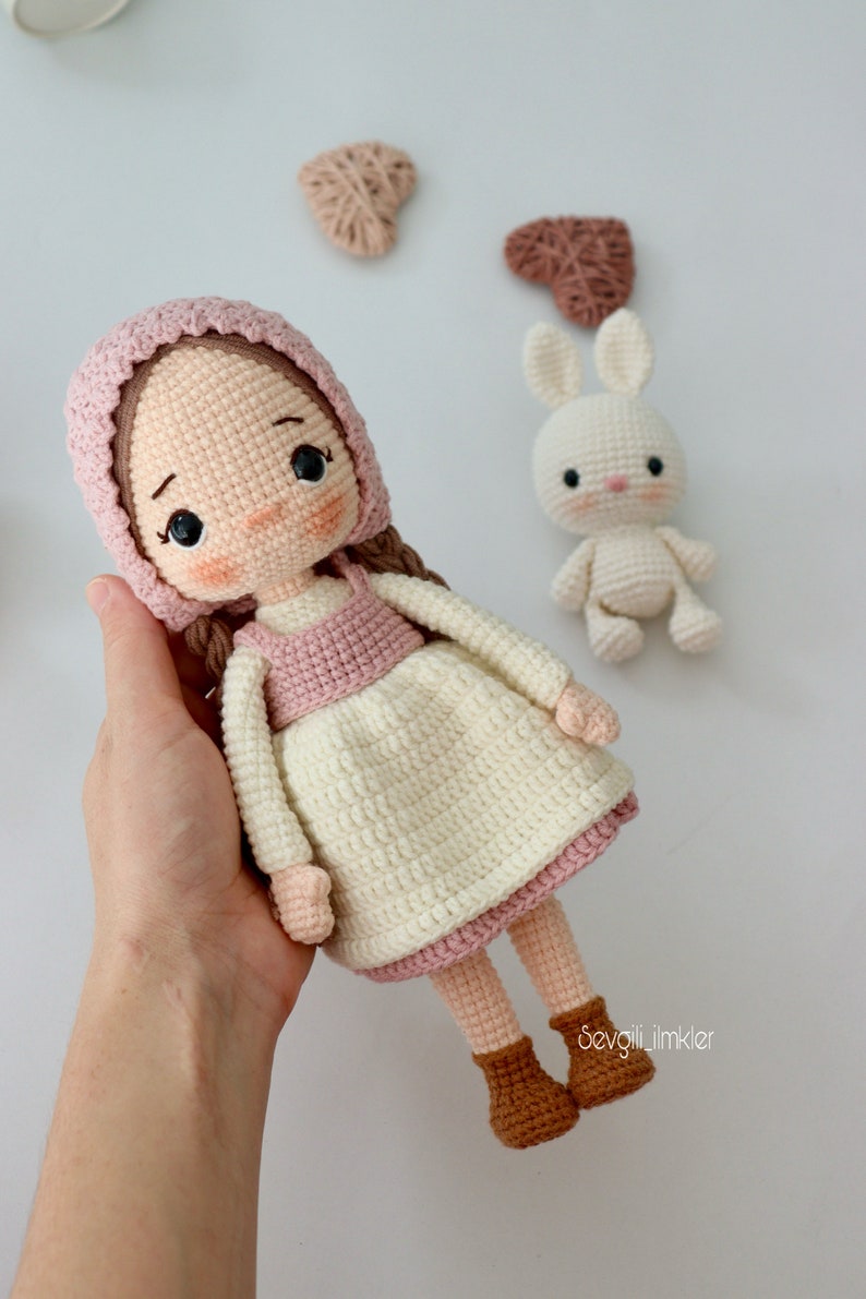 Helen Doll English Pattern With Rabbit Gift - Etsy