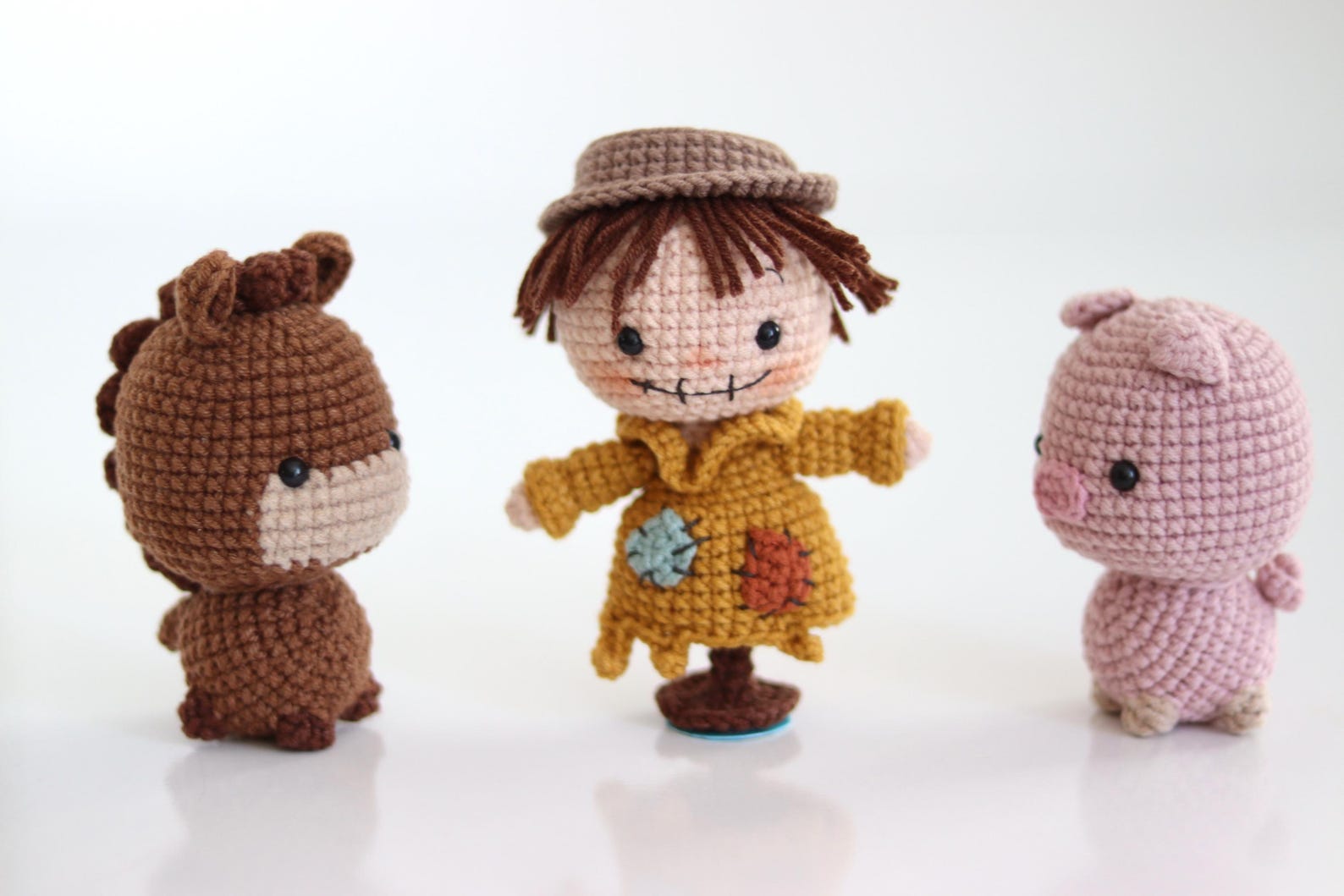 Eng Crochet Pattern Farm Friends and Scarecrow - Etsy