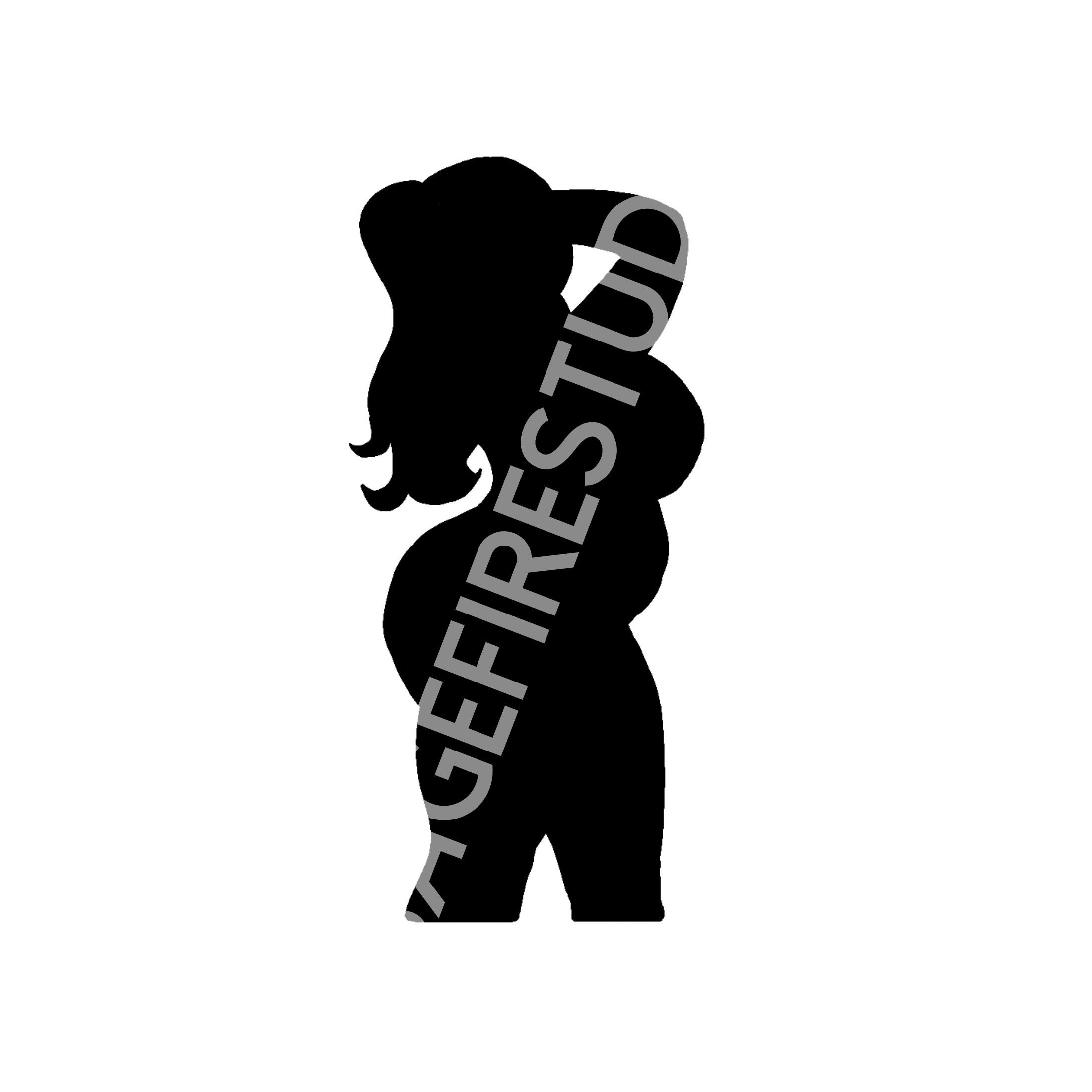 Thicc Mudflap Fat Girl Design X4 Svg Bundle Sexy Thick Woman Silhouette