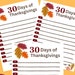 30 Days of Thanksgivings Printable | Gratitude Journaling | Fall ...