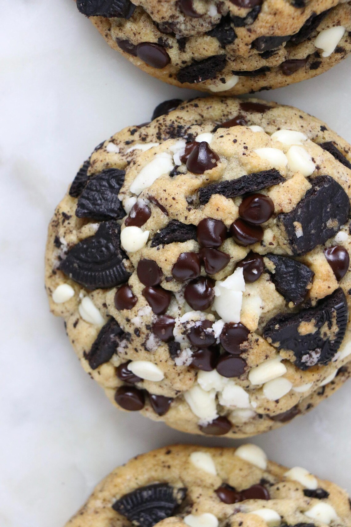 Vegan Levain Style Cookies and Cream Cookies Homemade Cookies Gourmet ...