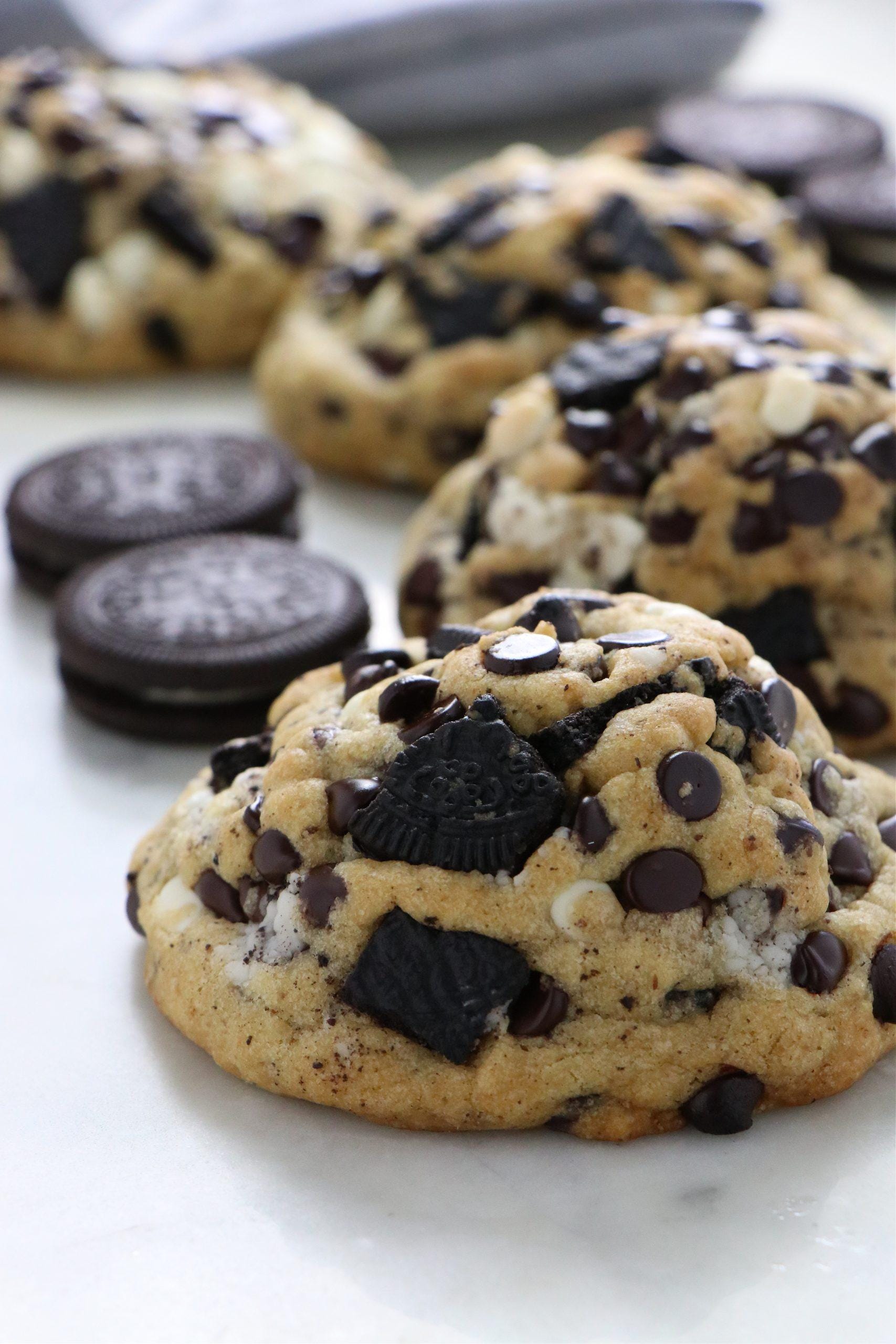 Vegan Levain Style Cookies and Cream Cookies Homemade Cookies Gourmet ...