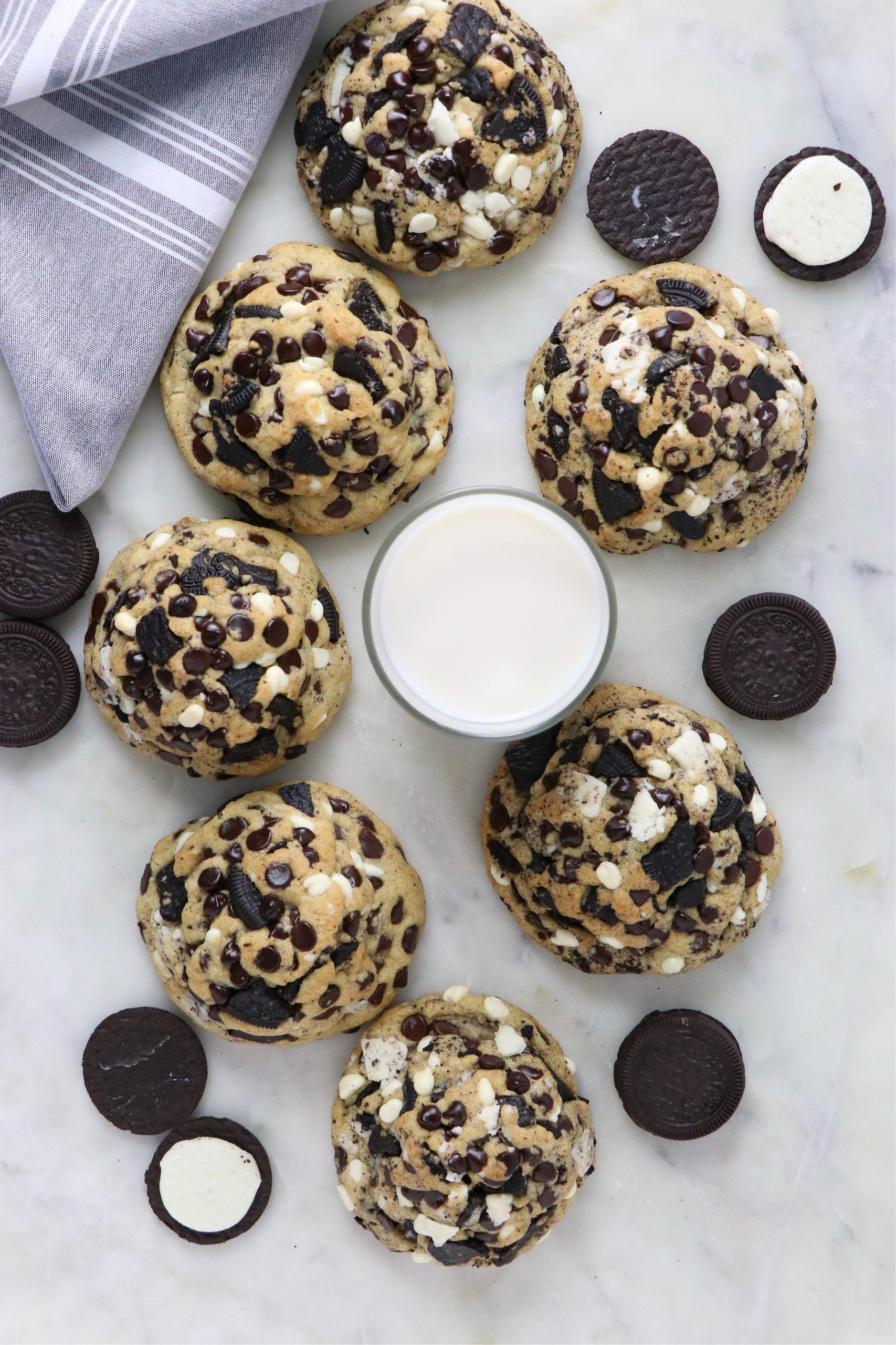 Vegan Levain Style Cookies and Cream Cookies Homemade Cookies Gourmet ...