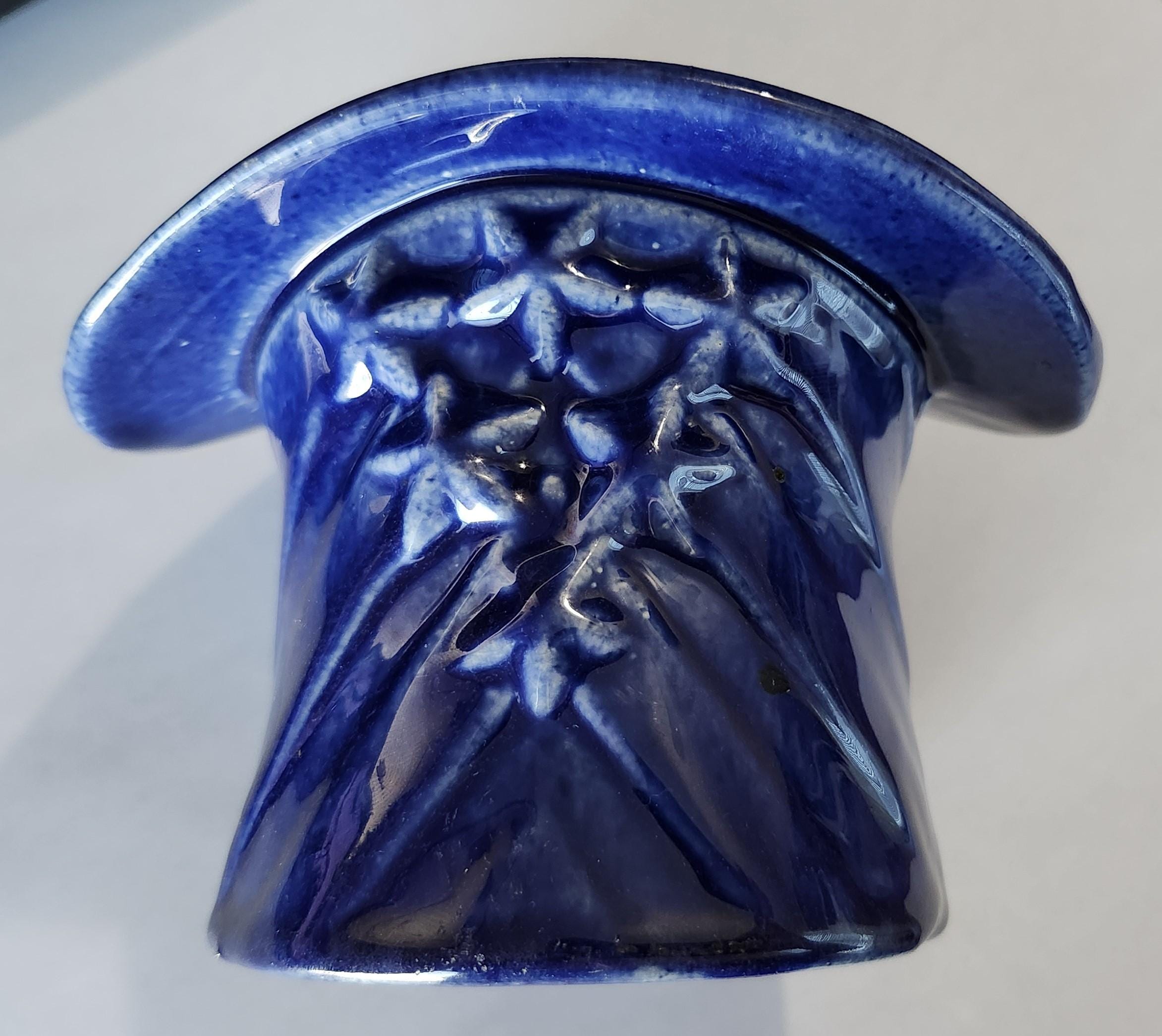RARE Cobalt Blue Mccoy Pottery Uncle Sam Top Hat Planter - Beautiful ...