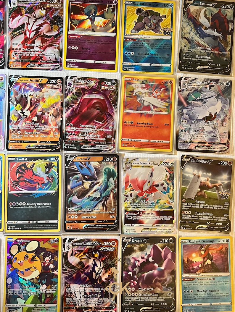 7 Pokémon Cards Ultra Rare Only Gx/ex/v/fa/tg - Etsy