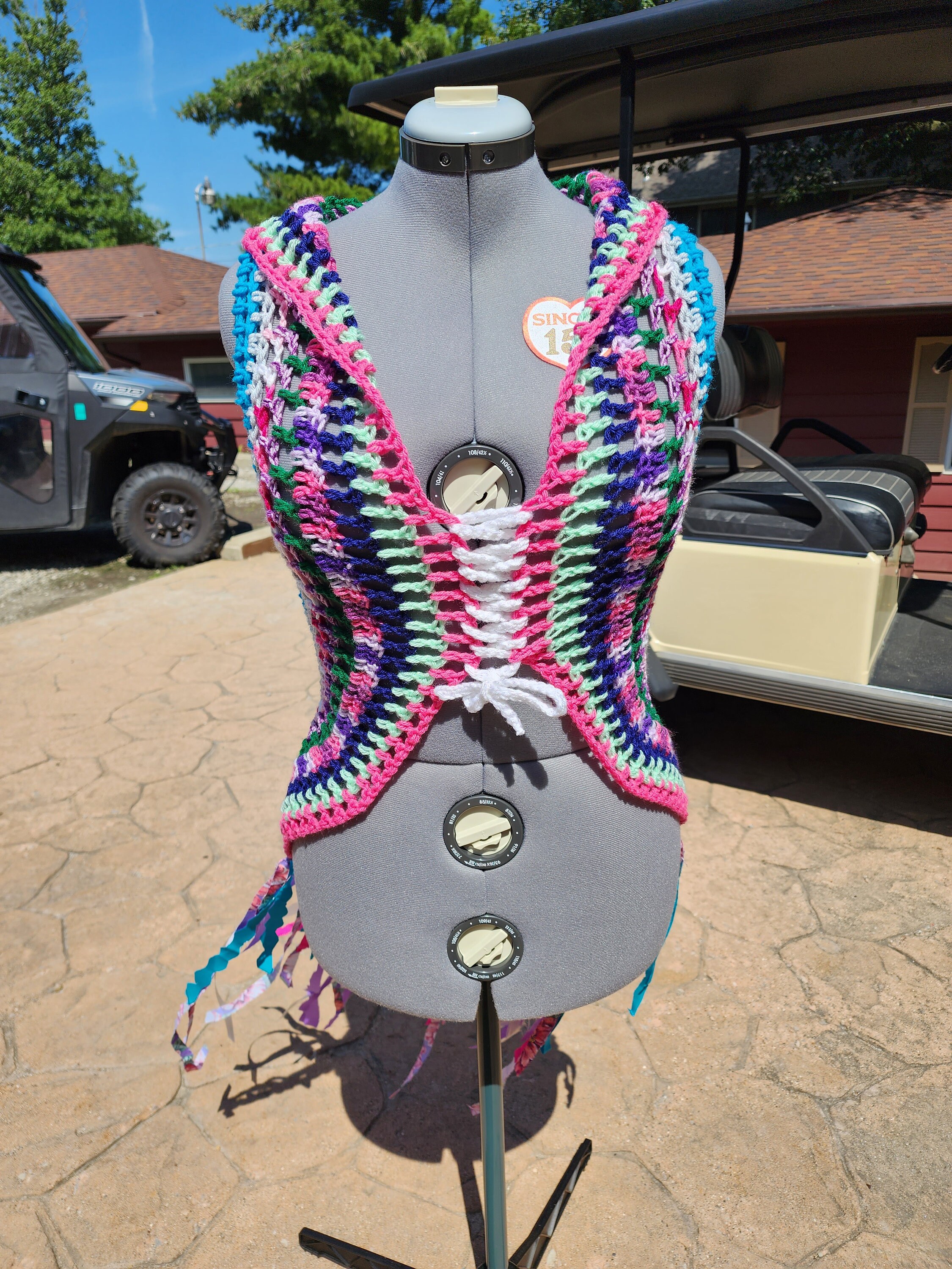 Crochet Peace Sign Fae Vest Hippie Chic Boho Cosplay - Etsy