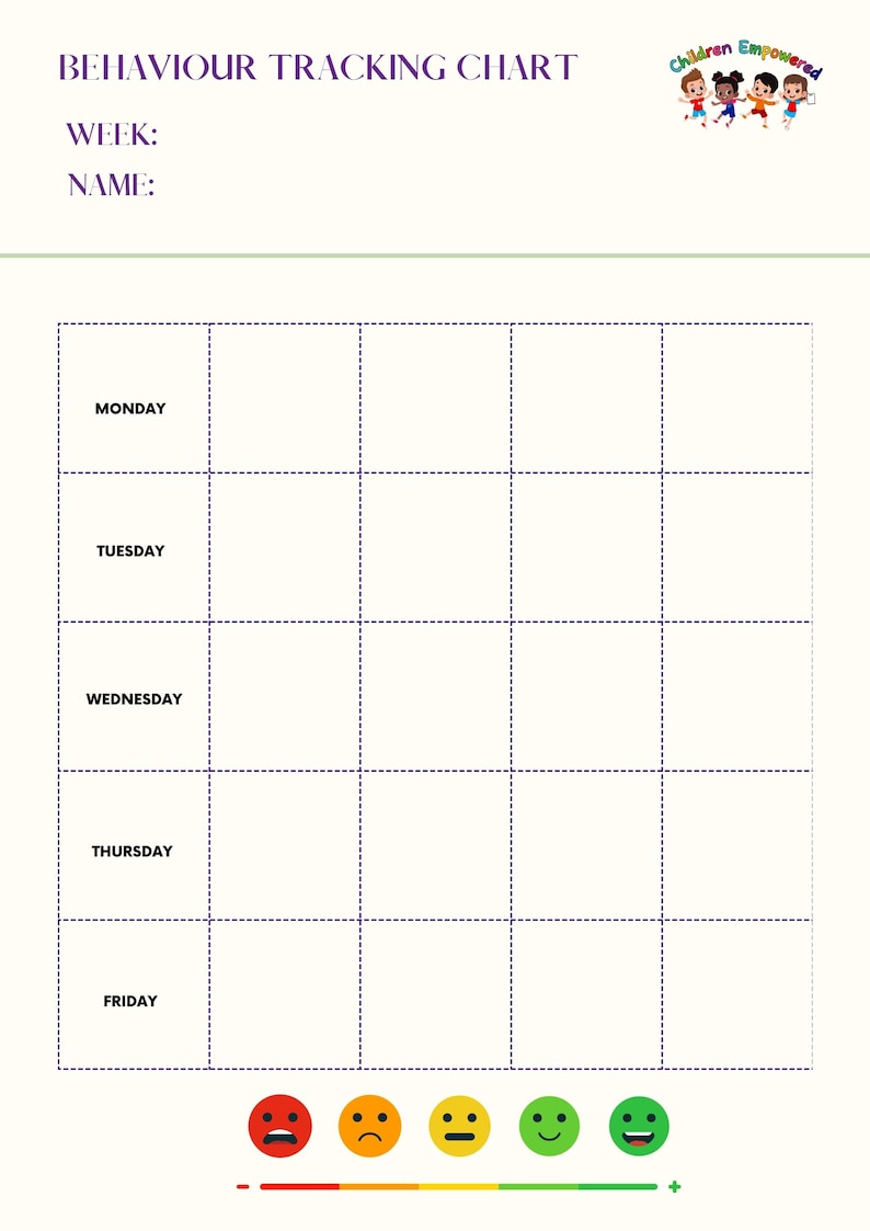Youth Behaviour Management Log & Tracker | Printable Intervention ...