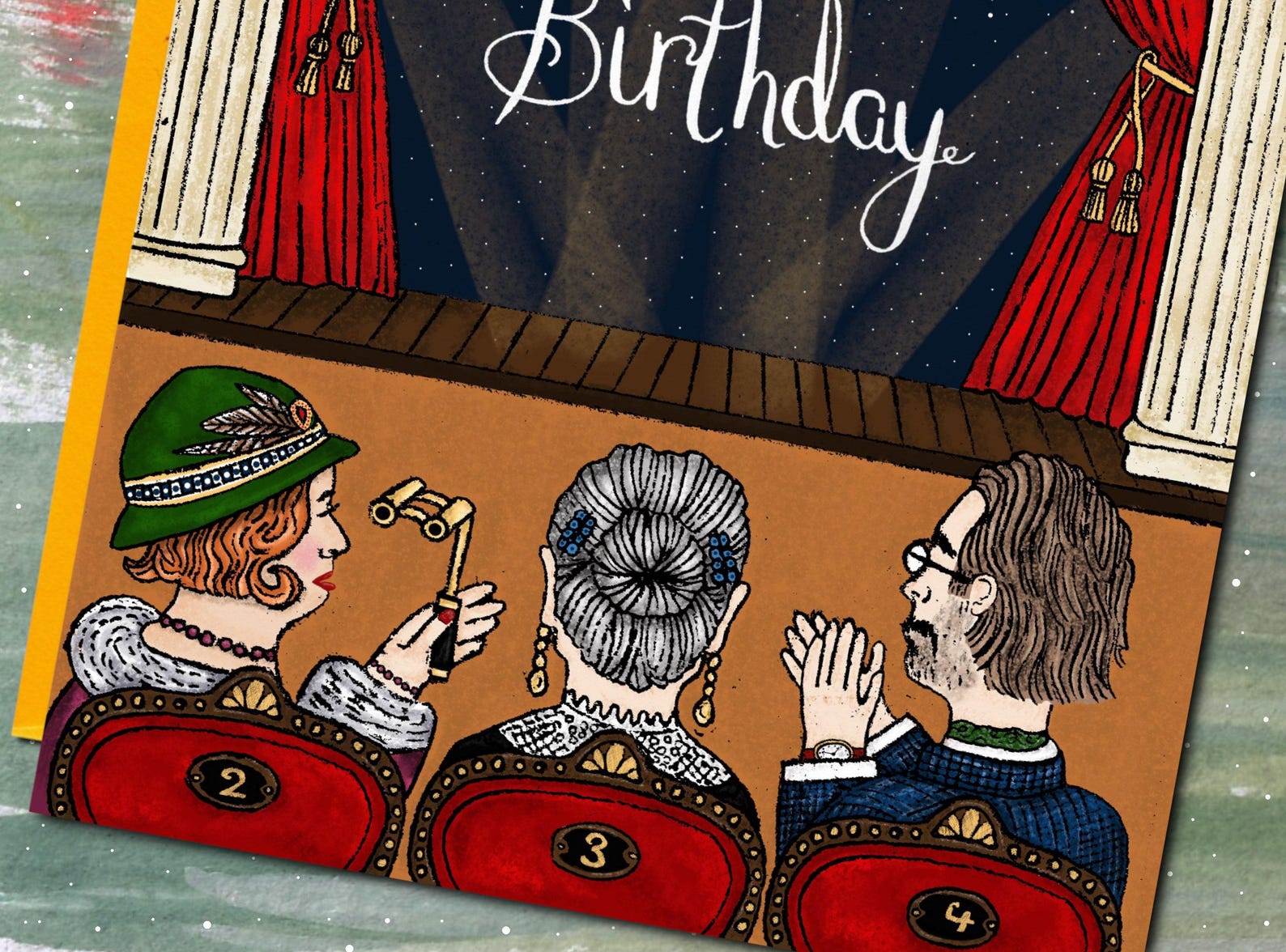 Theatre Birthday Card, Musical Theatre Birthday Card for Theatre Lovers ...