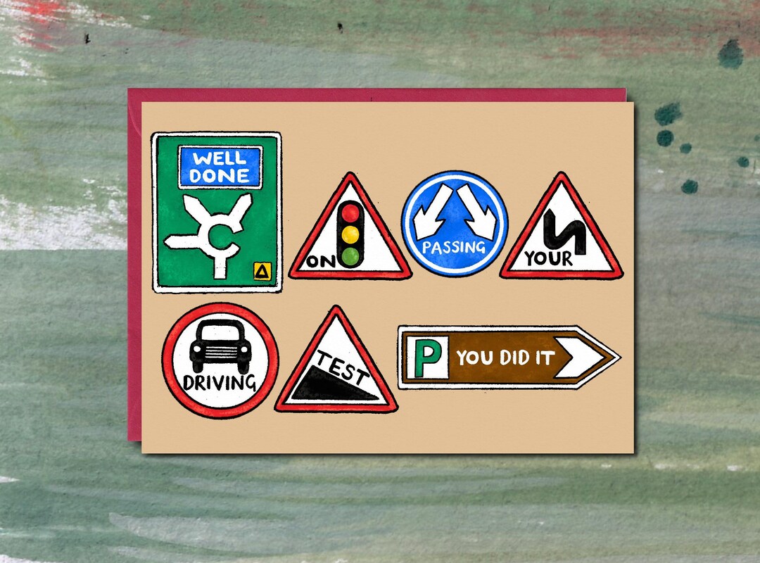 Driving Test Card, Well Done Driving Test, Congratulations Driving Test ...