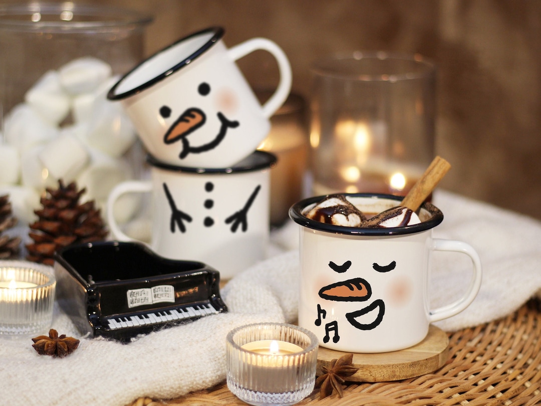 Cute Snowman Mugs for Secret Santa Gifts | Personalized Christmas Gift ...