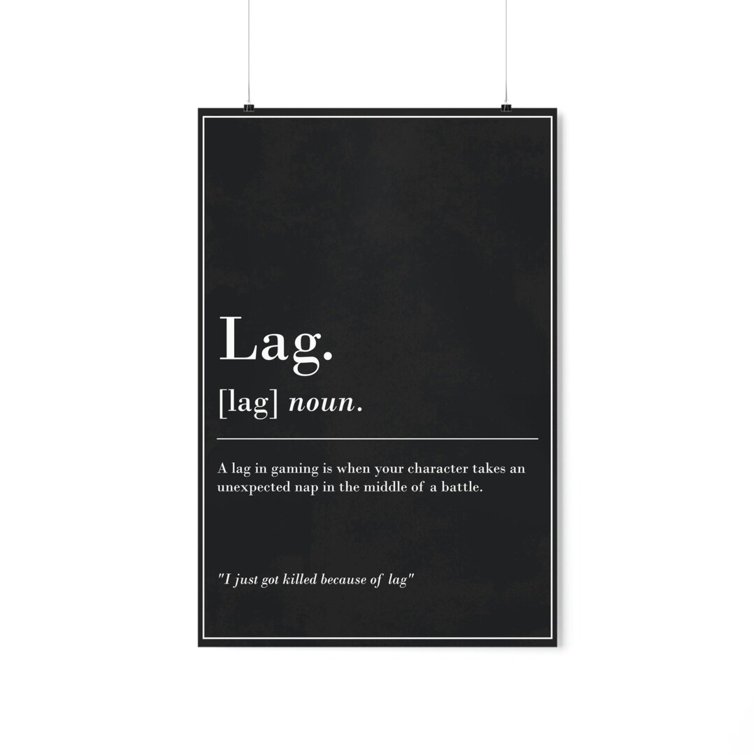 Lag Gaming Print Gamer Posters Game Room Decor Game Room Print Game Art ...