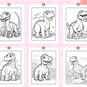 Dinosaurs Coloring Pages 20 Pages Dinosaurs for Kids - Etsy