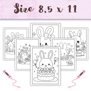Kawaii Coloring Pages for Easter Cozy Coloring for Kids and Adult Cute ...