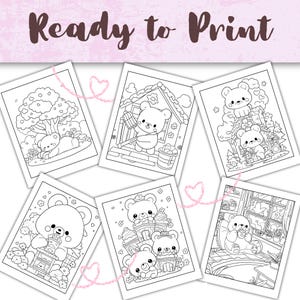 Kawaii Coloring Pages for Kids and Adults Cozy Coloring Pages Cute ...