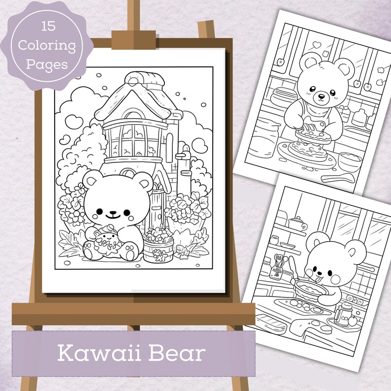 Kawaii Coloring Pages for Kids and Adults Cozy Coloring Pages Cute ...