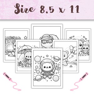 Coloring Pages for Kids and Adults Kawaii Coloring Book Kids Coloring ...