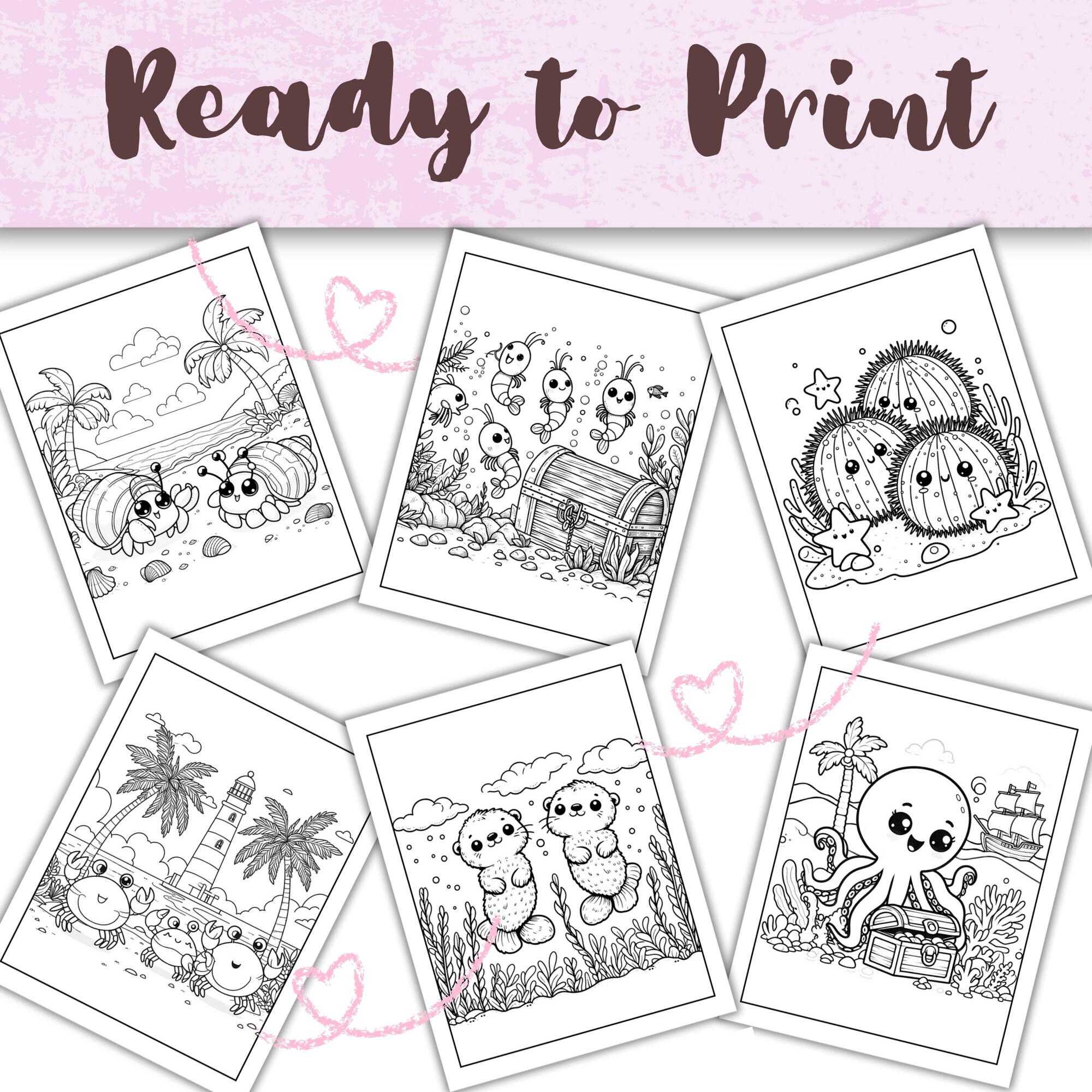 Kawaii Coloring Pages for Kids and Adults Kawaii Art Coloring Sheets ...