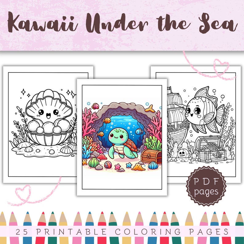 Kawaii Coloring Pages for Kids and Adults Kawaii Art Coloring Sheets ...