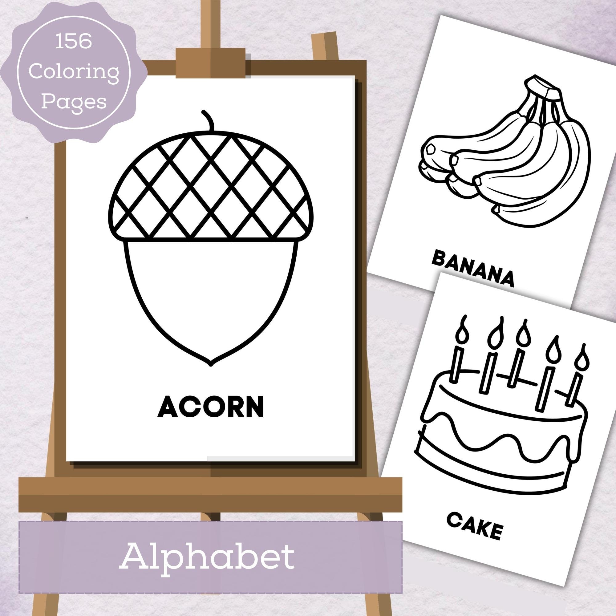 Alphabet Coloring Pages 156 Pages Kids Learning Alphabet Coloring for ...