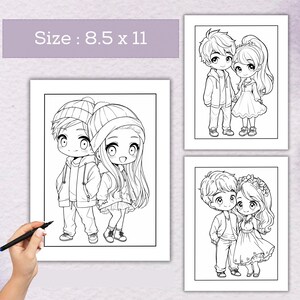 Chibi Coloring Pages Cute Chibi Couple Coloring Pages for Kids and ...