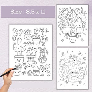 Kawaii Coloring Pages 50 Pages Cute Coloring Pages for Kids and Adults ...