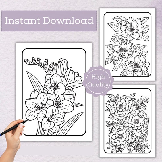 Funky Floral Coloring Pages