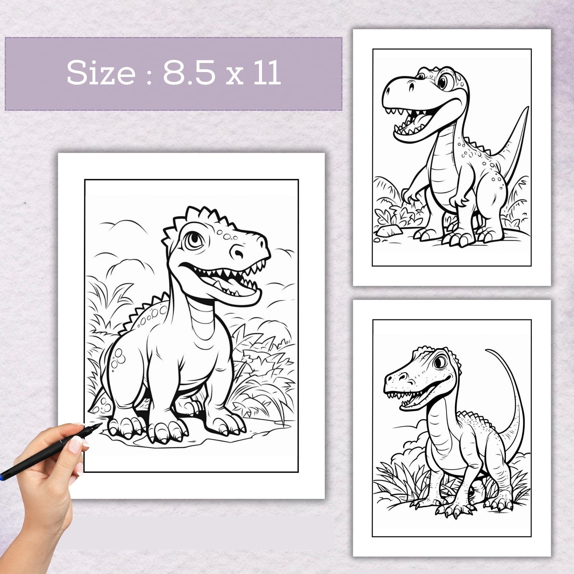 Dinosaurs Coloring Pages | 20 Pages | Dinosaurs for Kids | Cute ...