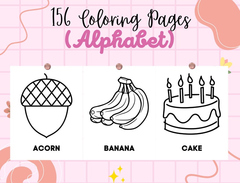 Alphabet Coloring Pages 156 Pages Kids Learning Alphabet - Etsy