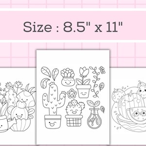 Kawaii Coloring Pages 50 Pages Cute Coloring Pages for - Etsy