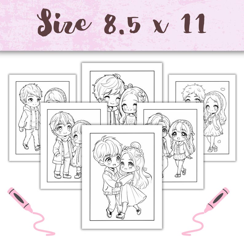 Chibi Coloring Pages Cute Chibi Couple Coloring Pages for Kids and ...