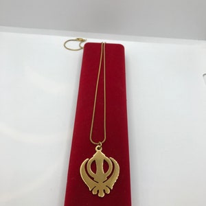 Khanda Necklace; 18k Gold Plated - Etsy
