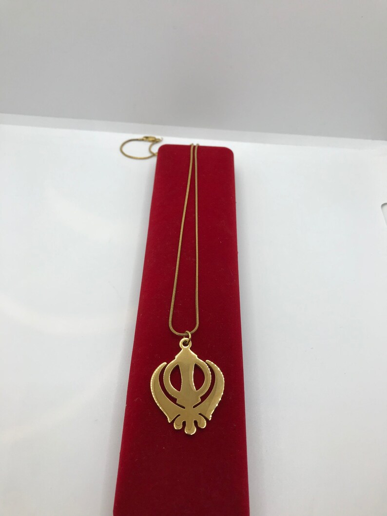 Khanda Necklace; 18k Gold Plated - Etsy