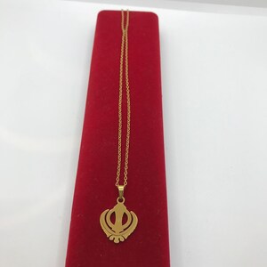 Khanda Necklace; 18k Gold Plated - Etsy